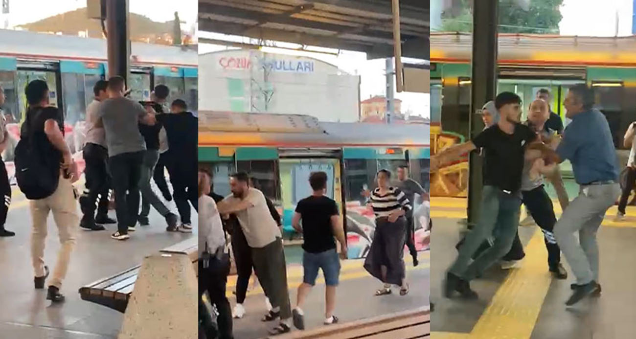 Pendik Marmaray'da 2 grup arasındaki kavga kamerada - İhlas Haber Ajansı