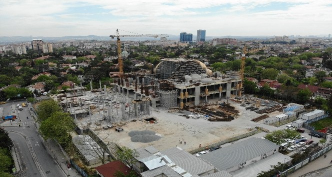 (Özel) İnşaatı devam eden Levent Cami drone ile havadan görüntülendi ...
