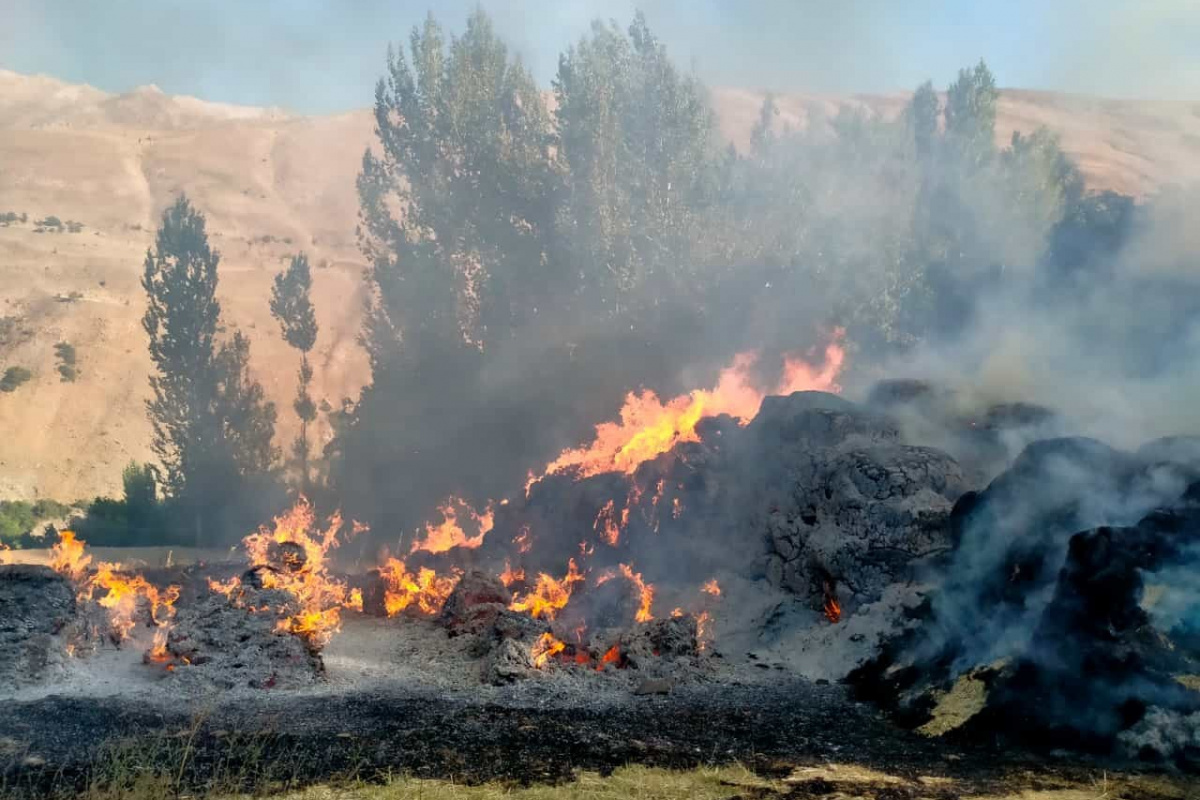 Çatak'ta tonlarca saman ve ot yandı İhlas Haber Ajansı