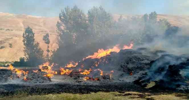 Çatak’ta tonlarca saman ve ot yandı İhlas Haber Ajansı